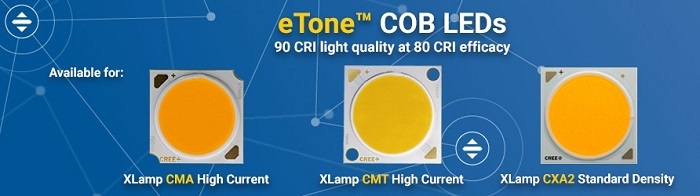 Cree Unveils High Efficacy 90 CRI Chip-on-Board LEDs