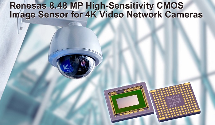 Renesas Launches 8.48 MP CMOS Image Sensor for 4K Network Security Cameras